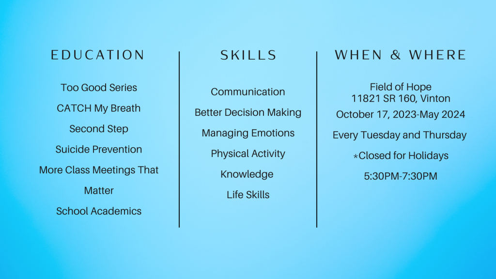 Field of Hope Resiliency Program - Field of Hope